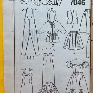 Simplicity 7046 Clothing Sewing Pattern for 12 Inch Dolls - Etsy