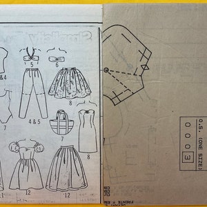 Simplicity 7046 Clothing Sewing Pattern for 12 Inch Dolls - Etsy