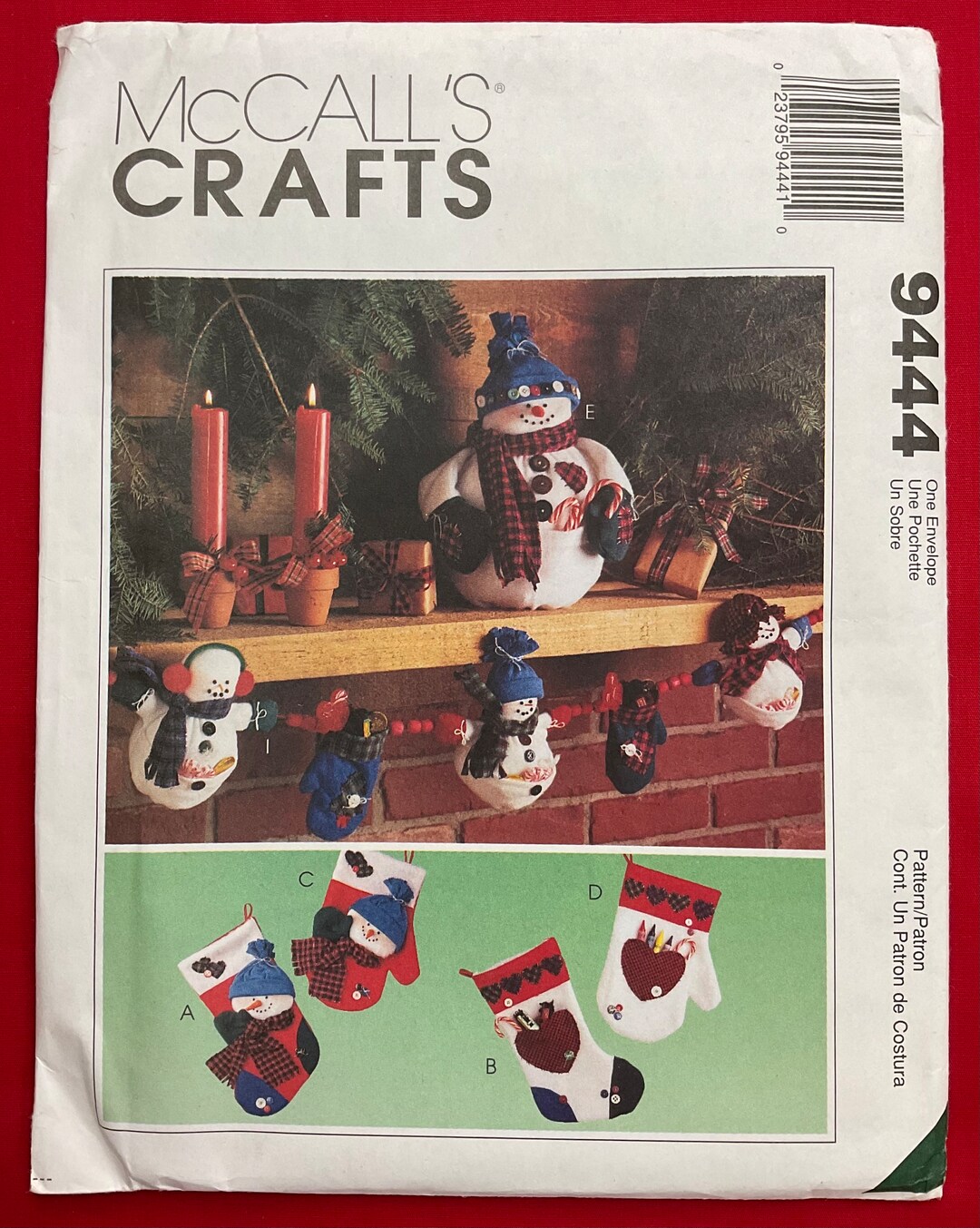 Mccalls 9444 frosty Friends Christmas Craft Sewing Pattern - Etsy