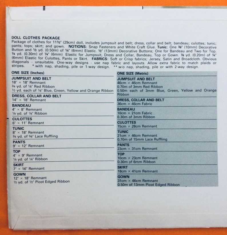 Butterick 6170 Clothing Sewing Pattern for 12 Inch Dolls - Etsy