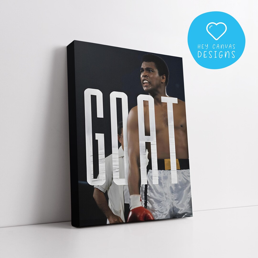 Muhammad Ali GOAT Canvas Art Print - Framed Picture - Home Decor ...