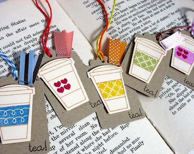 Tea Lover Gift Tags by Pearliebird on Etsy-rainbow-hang Tag-coffee Cup ...