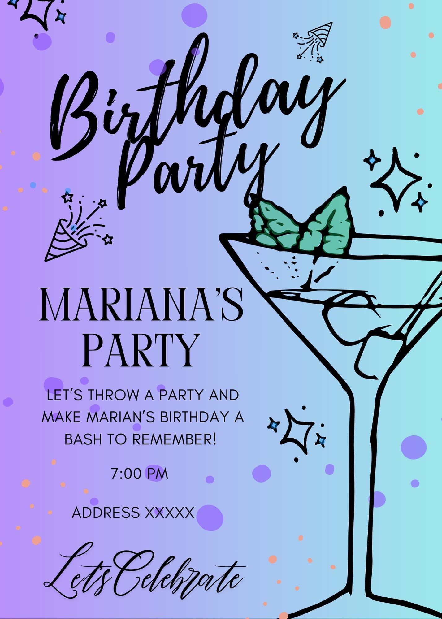 Birthday Invitation - Party Invitation - Etsy