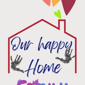 DIY Family Handprint Art: Home of Love Keepsake (digital Download) - Etsy