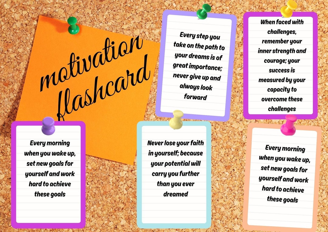 Daily Motivation Flashcards Personalized Inspirational Quotes Digital ...