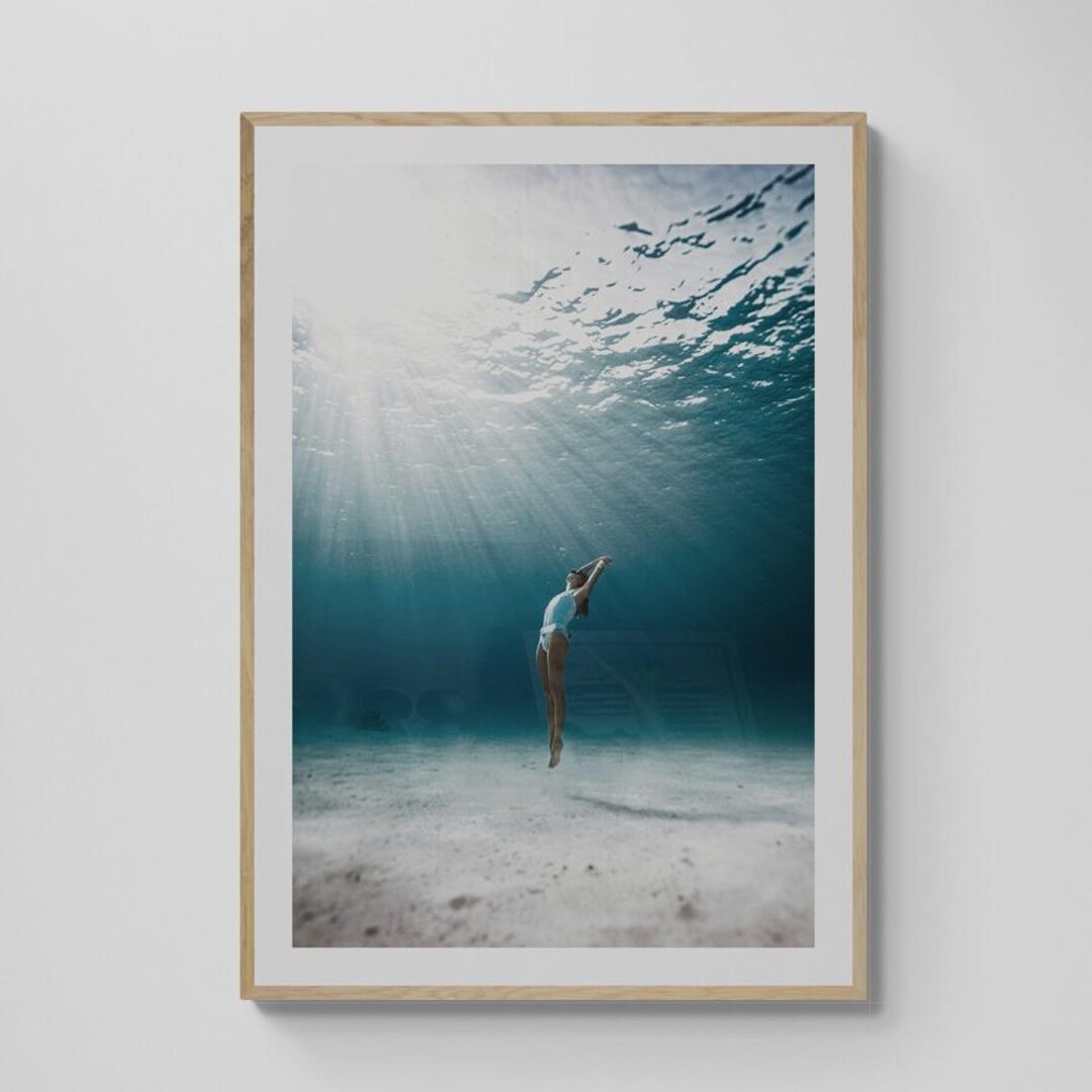 Embrace the Light | Underwater Yoga Art Print - Etsy