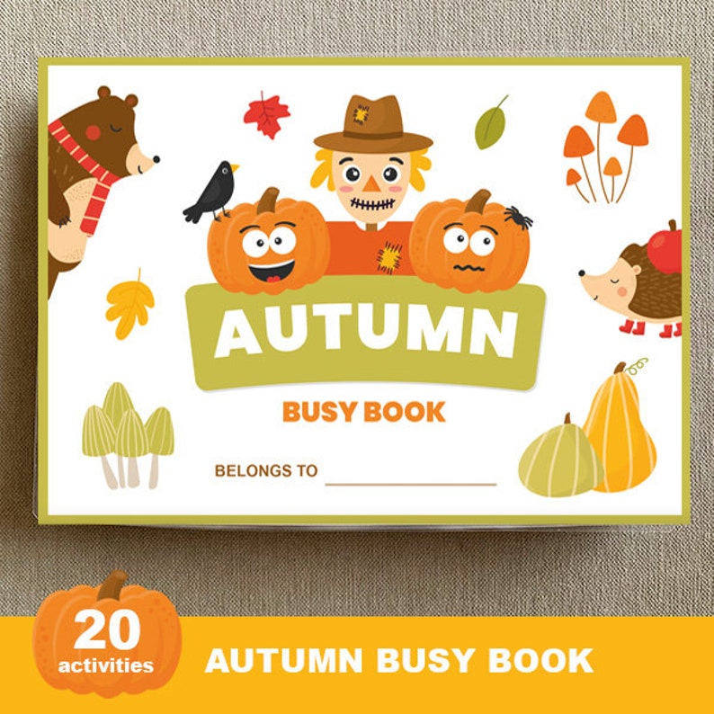 Autumn Busy Book, Autumn Learning Binder, Toddler Busy Book, Quiet Book ...