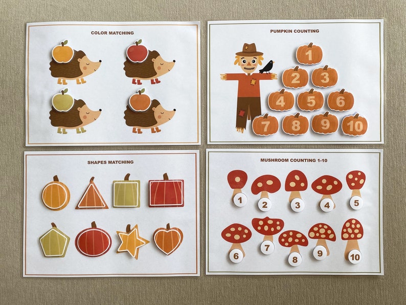 Autumn Busy Book, Autumn Learning Binder, Toddler Busy Book, Quiet Book ...