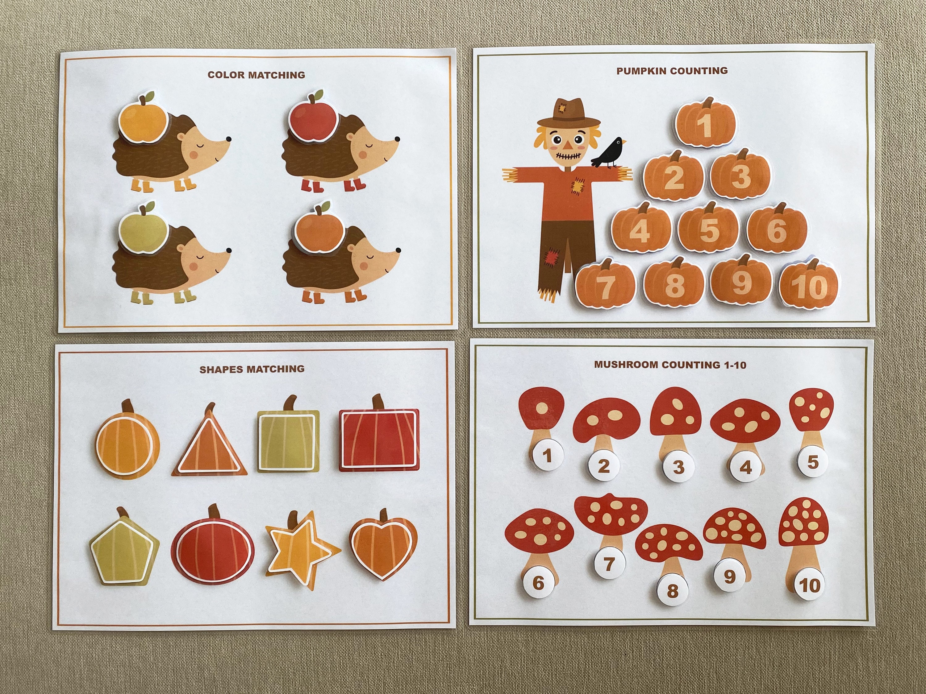 Autumn Busy Book, Autumn Learning Binder, Toddler Busy Book, Quiet Book ...