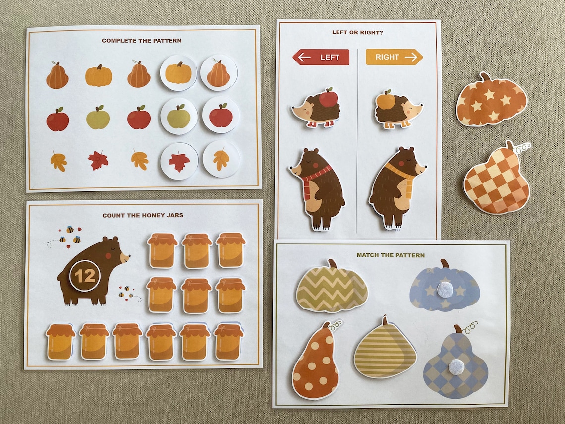 Autumn Busy Book, Autumn Learning Binder, Toddler Busy Book, Quiet Book ...