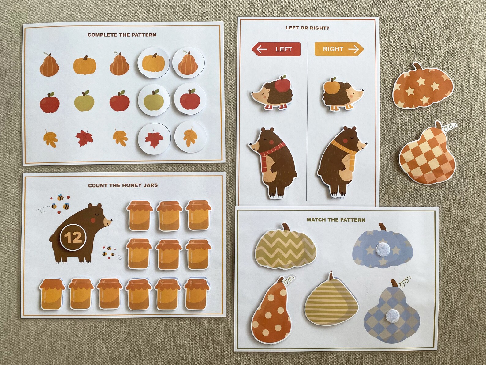 Autumn Busy Book, Autumn Learning Binder, Toddler Busy Book, Quiet Book ...