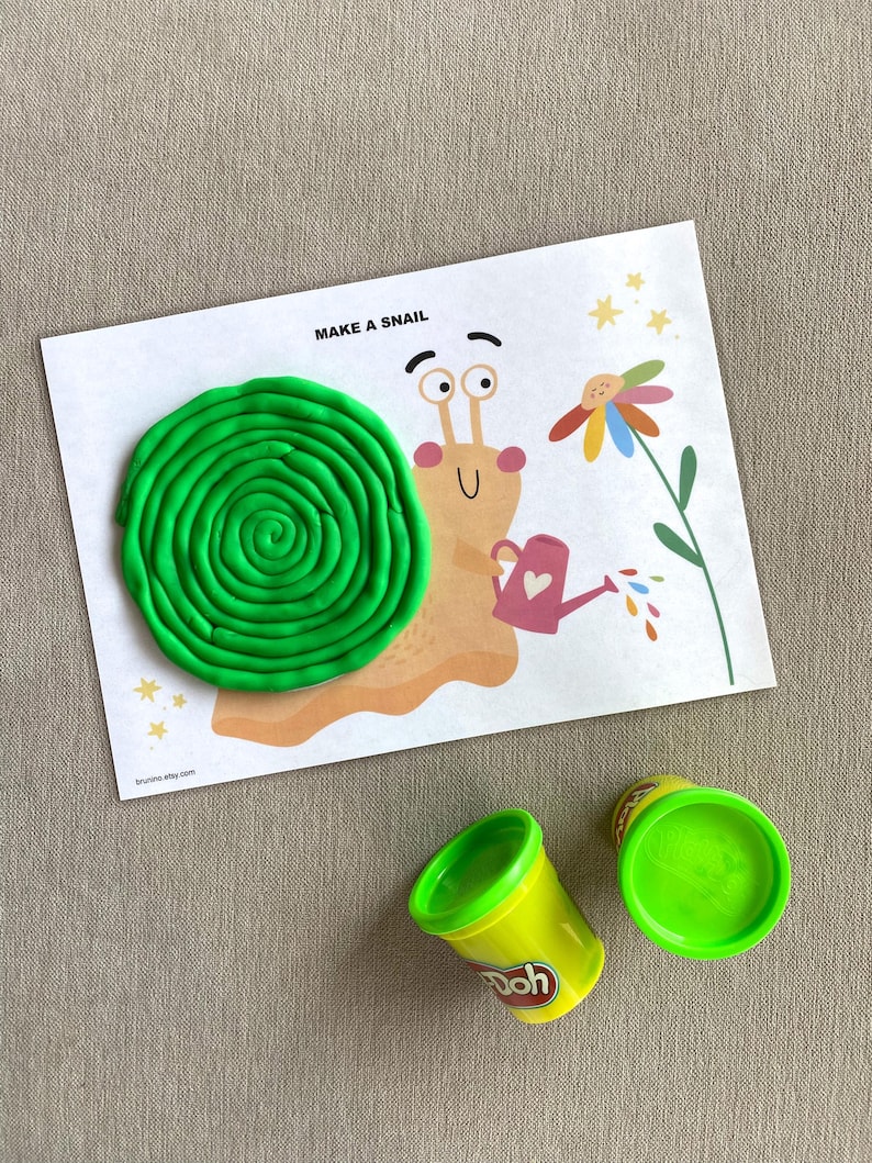 Spring Play Dough Mats – Fine Motor Skills Activity Sheets (digital ...