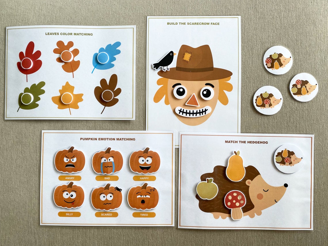 Autumn Busy Book, Autumn Learning Binder, Toddler Busy Book, Quiet Book ...