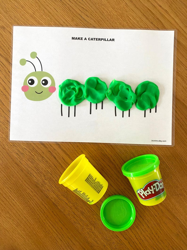 Spring Play Dough Mats: Preschool Toddler Activity (PDF) - Etsy