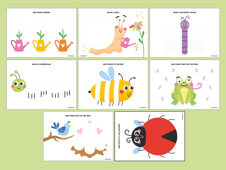 Spring Play Dough Mats – Fine Motor Skills Activity Sheets (digital ...