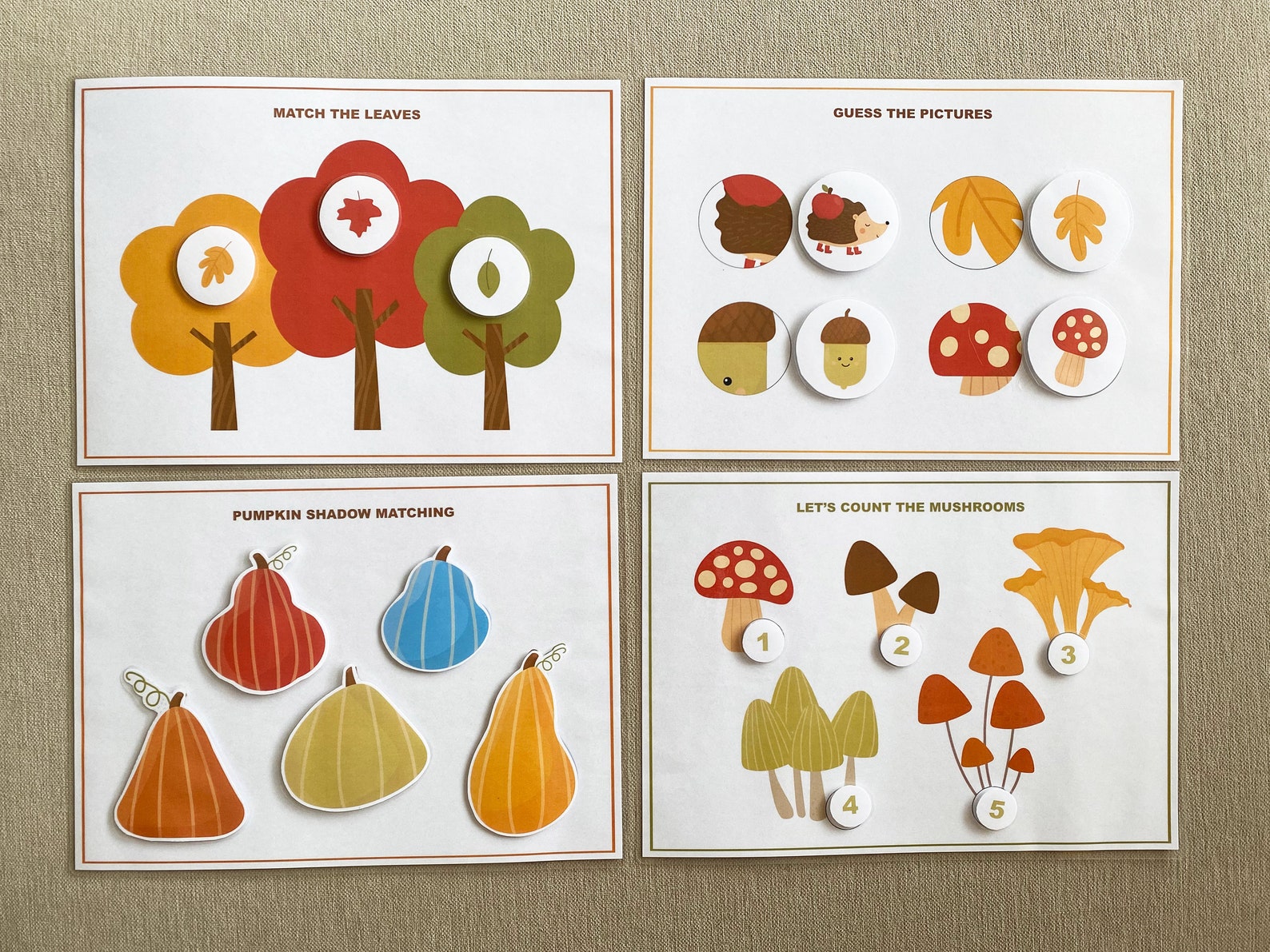 Autumn Busy Book, Autumn Learning Binder, Toddler Busy Book, Quiet Book ...