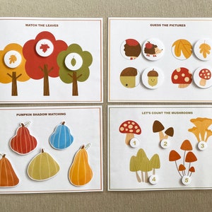 Autumn Busy Book, Autumn Learning Binder, Toddler Busy Book, Quiet Book ...