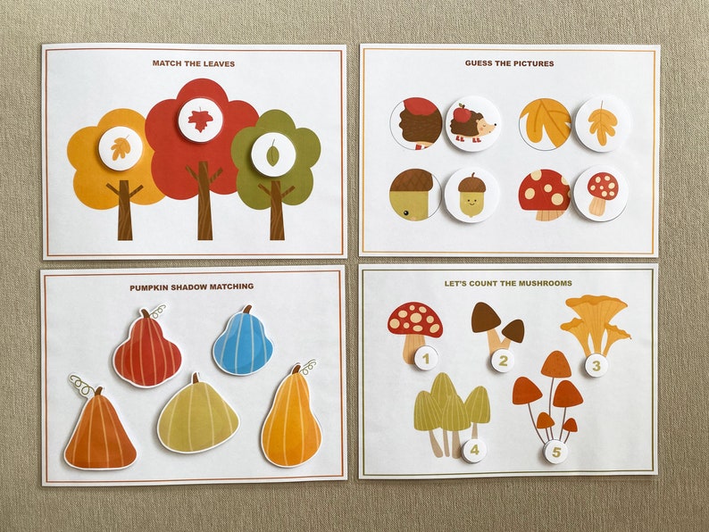 Autumn Busy Book, Autumn Learning Binder, Toddler Busy Book, Quiet Book ...