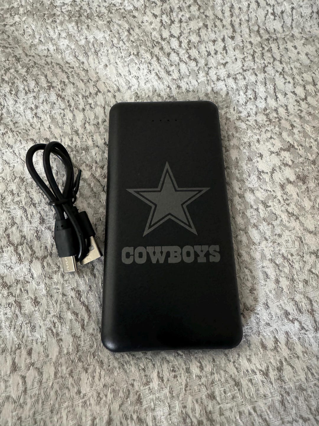 Custom Dallas Cowboys Portable External Battery Backup Charger - Black ...