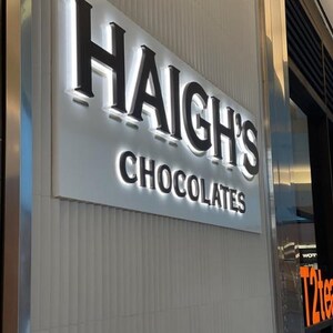 3D Metal Backlit Business Sign: Custom LED Illuminated Letters - Etsy