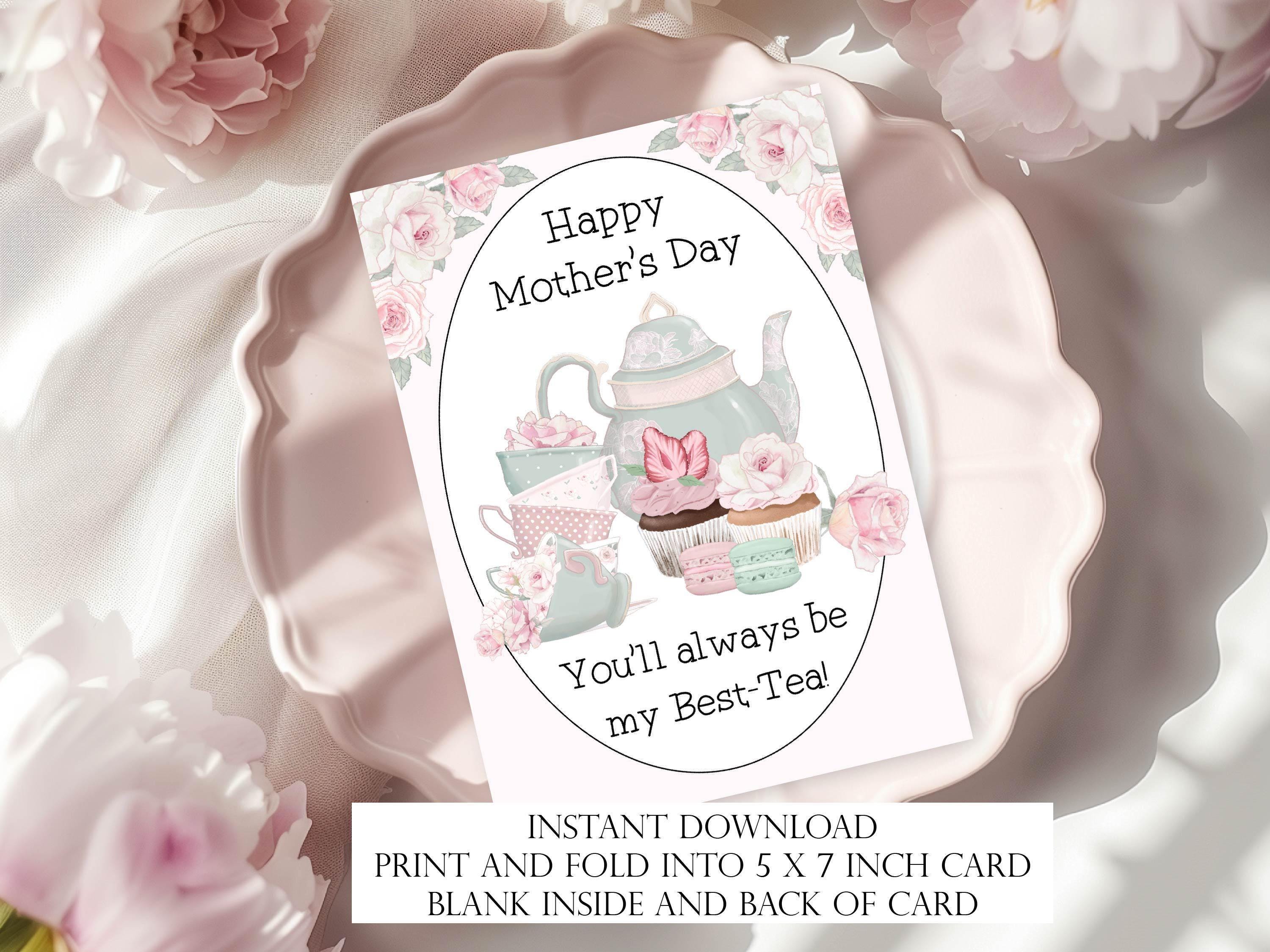 Printable Mothers Day Card Afternoon Tea Mothers Day Card Instant ...