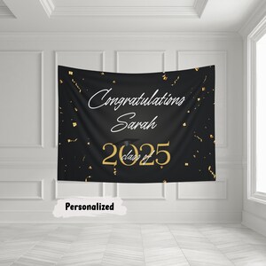 Graduation 2025 Decoration Photo Backdrop Banner Custom Graduation Sign ...