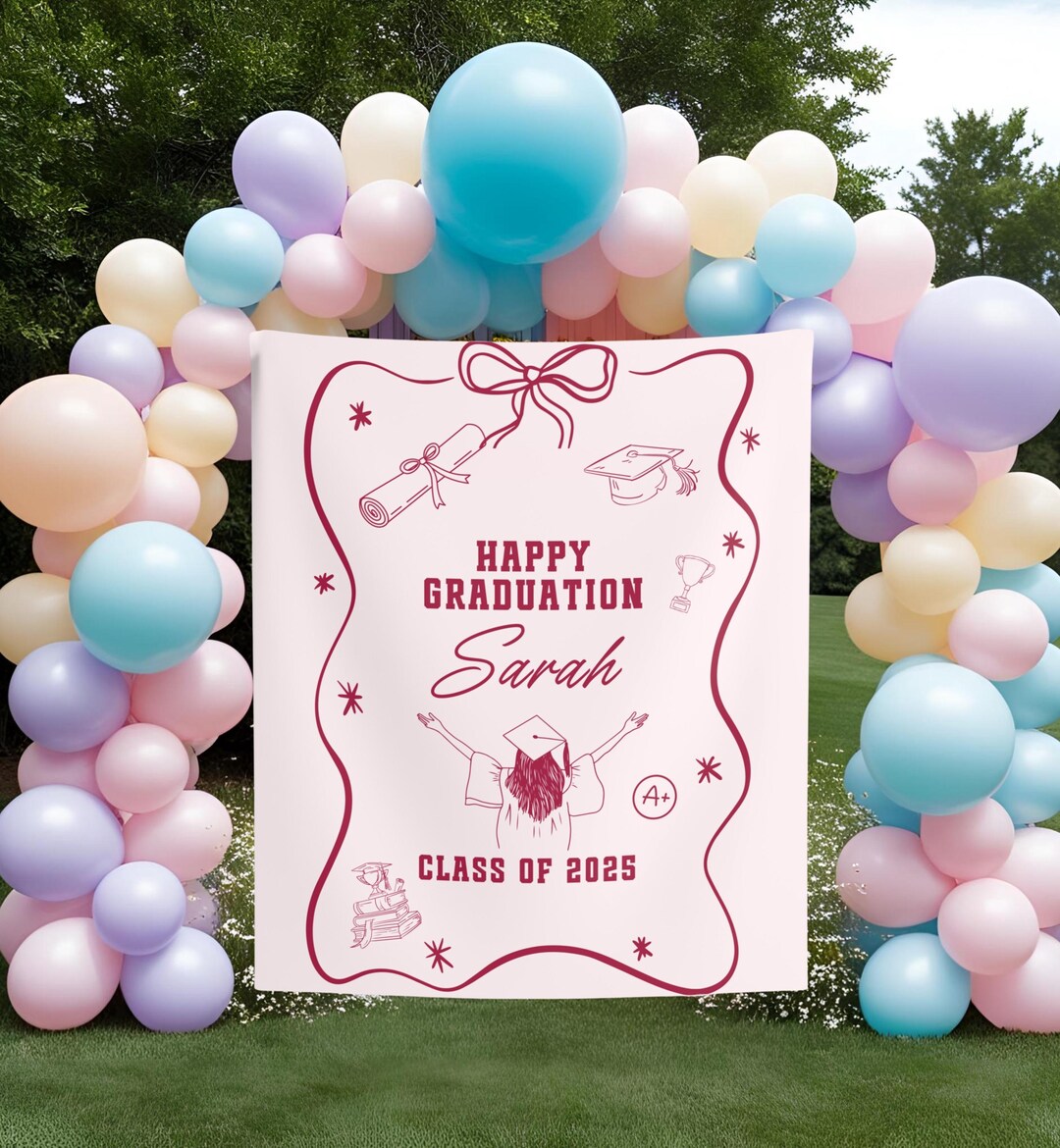 Personalized Graduation 2025 Backdrop Banner Senior 2025 Graduation ...