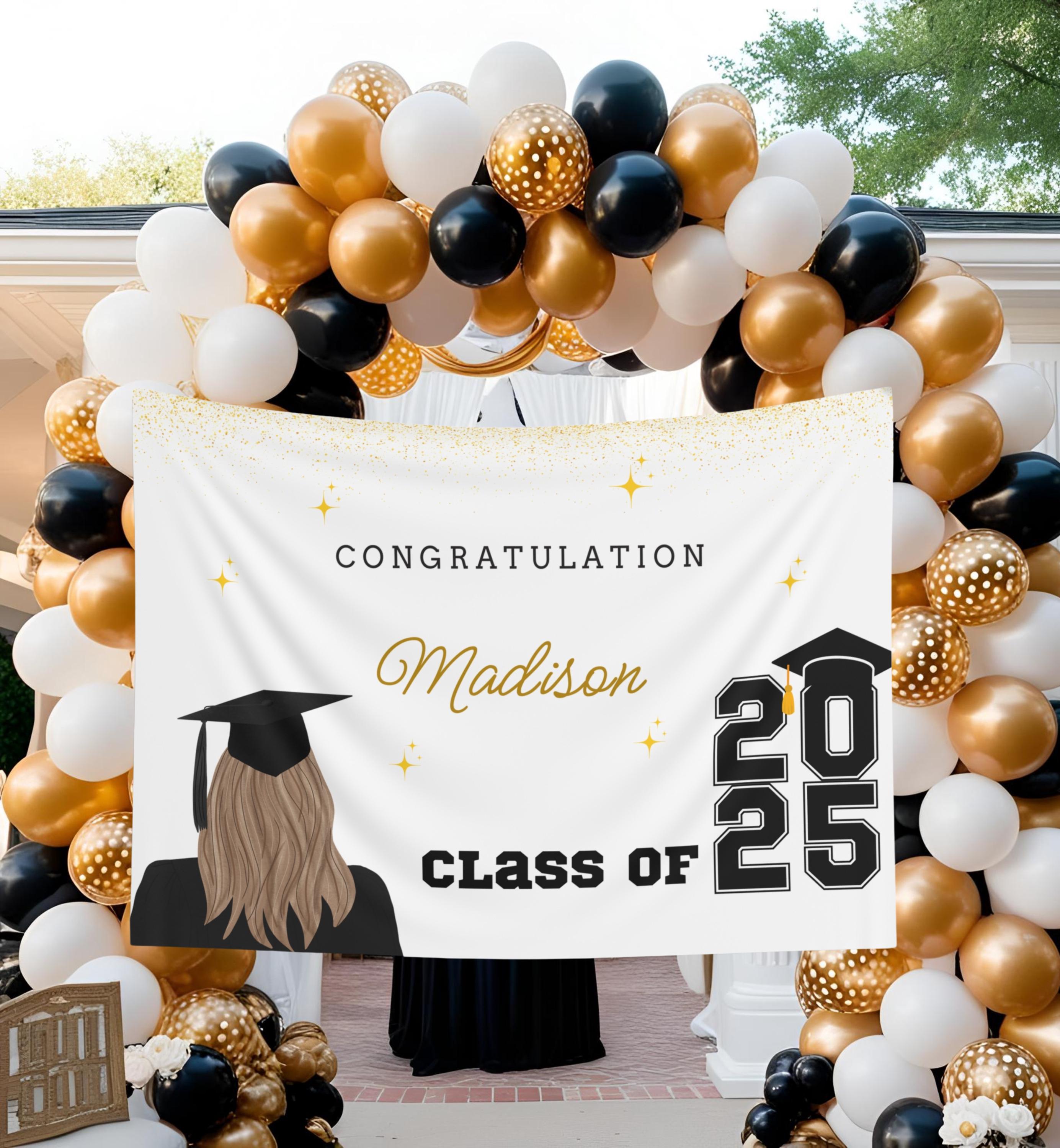 Custom Graduation Decoration for Him for Her Photo Backdrop Banner ...