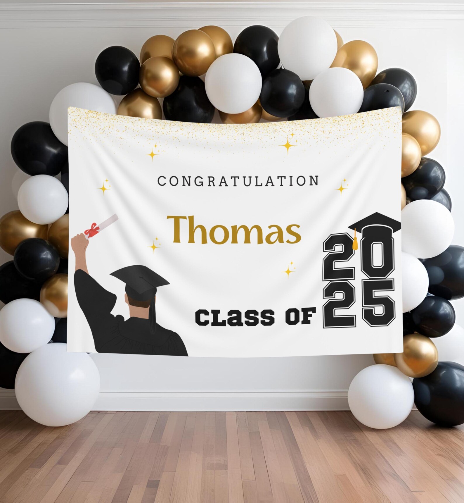 Custom Graduation Decoration for Him for Her Photo Backdrop Banner ...