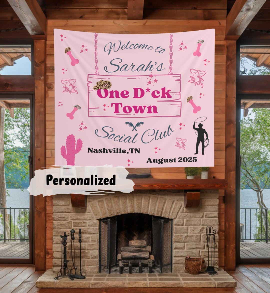 Custom Bachelorette Party Decore Banner Personalize Bach Shower Party ...