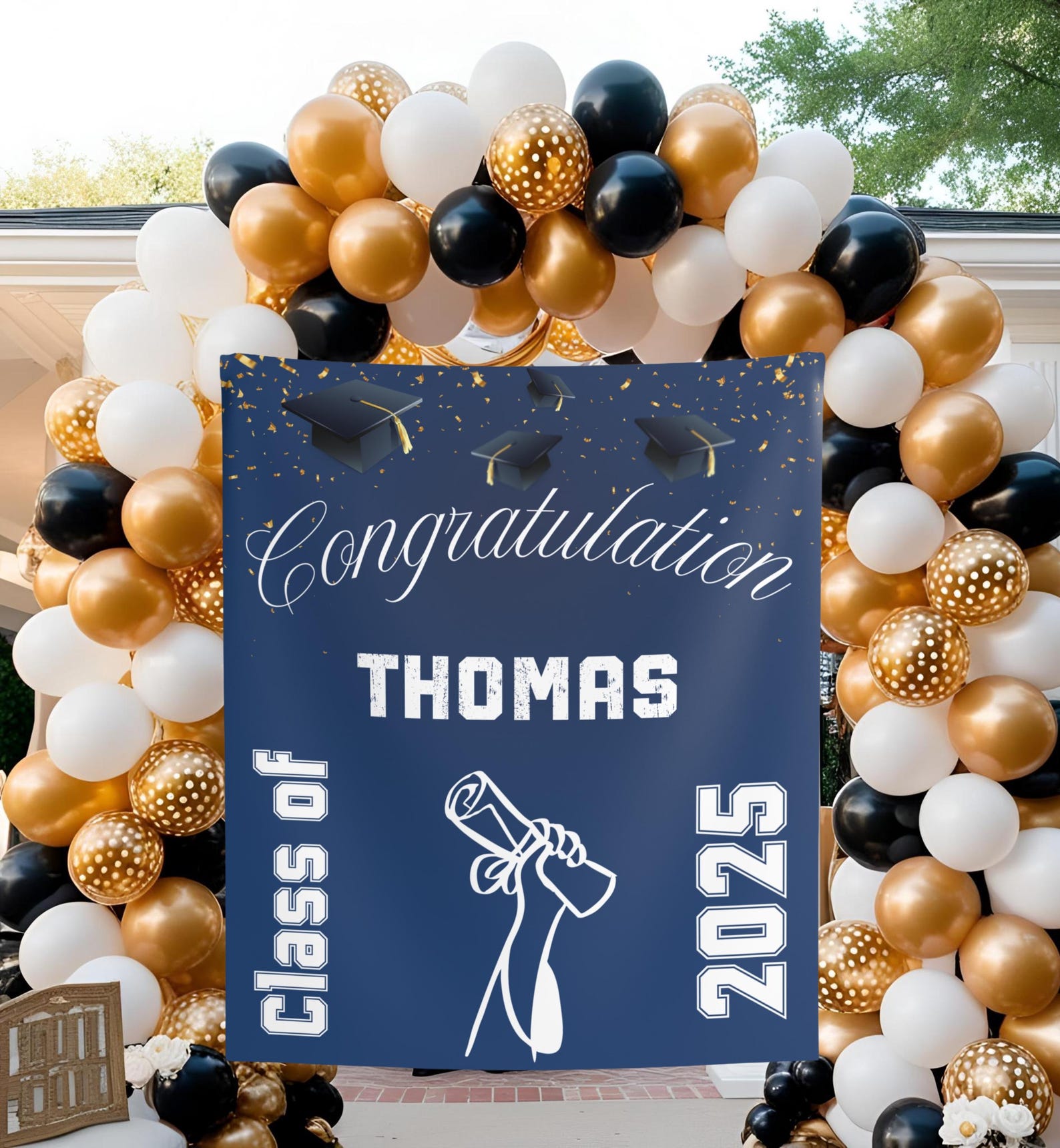 Personalized Graduation 2025 Photo Backdrop Banner Custom Graduation ...