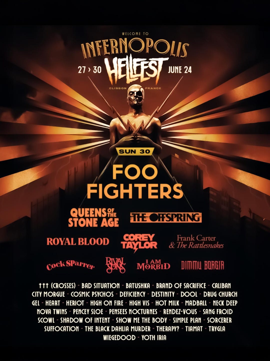 70x50 Cm Painting of the Hellfest 2024 ROCK METAL Poster - Etsy