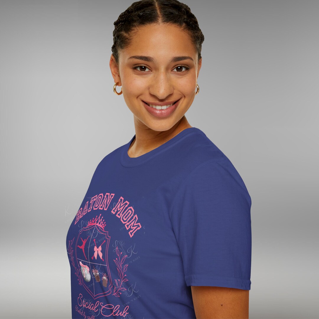 Baton Mom Social Club T-shirt, Baton Twirler Gift, Soft Style Tee ...