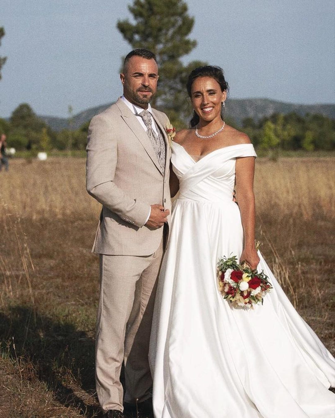 Satin Wedding Dress RAME With Long Train • A-line Wedding Dress With ...