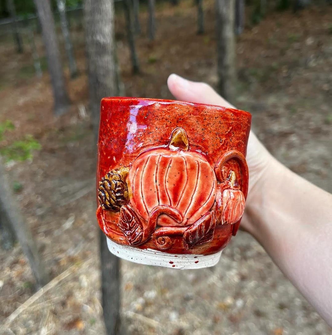 Fall Autumn Ceramic Mug, Handmade Pottery Mug, Housewarming or ...