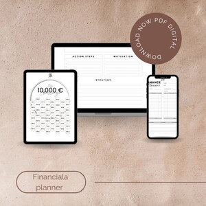 Budget Planner Printable PDF Financial Planner, Debt and Savings ...