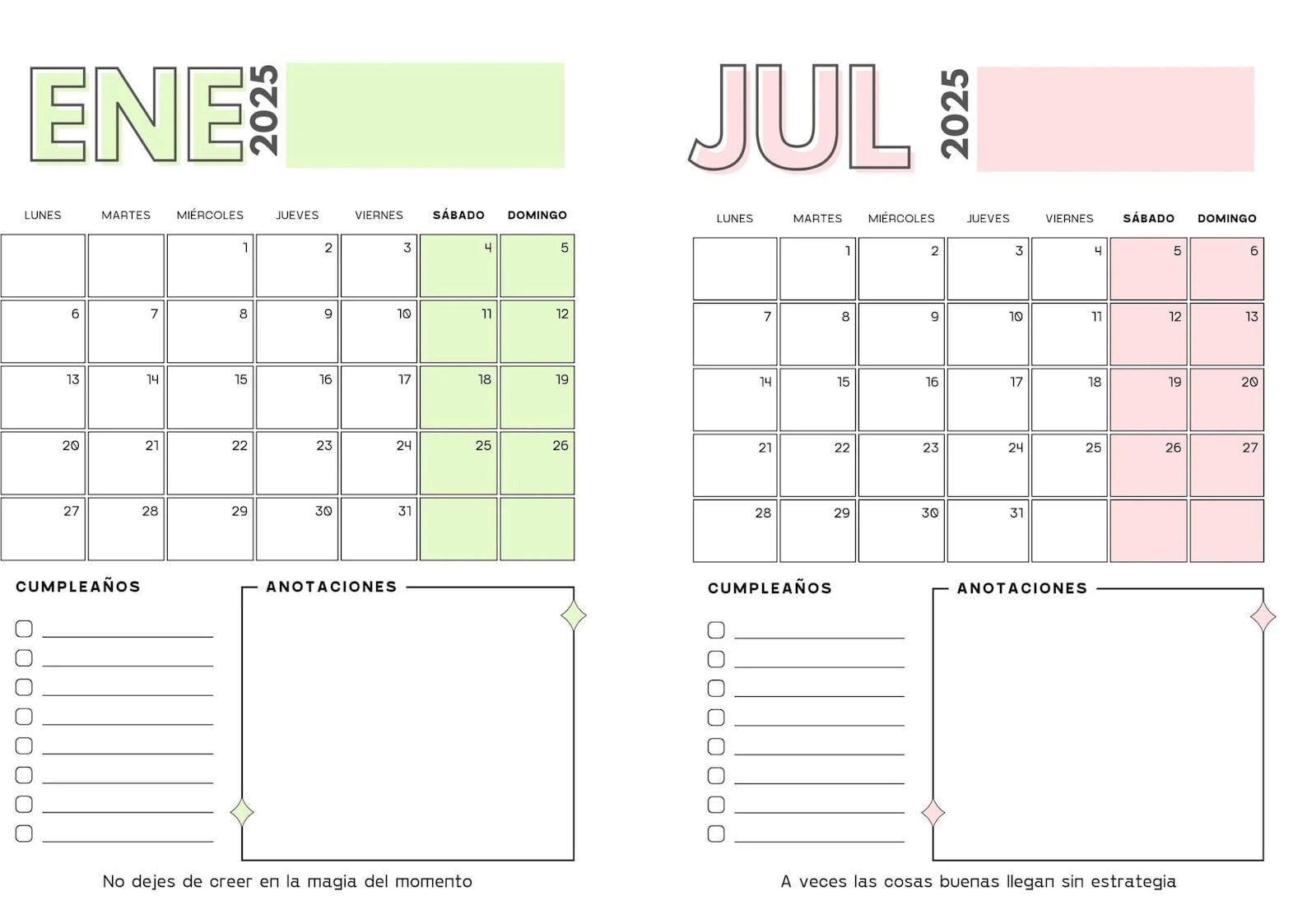2025 Calendar Printable Minimal Monthly Planner, A4 Digital Calendar ...