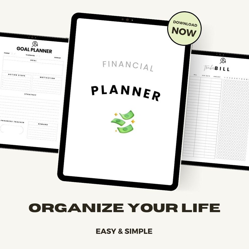 Budget Planner Printable PDF | Financial Planner, Debt and Savings ...