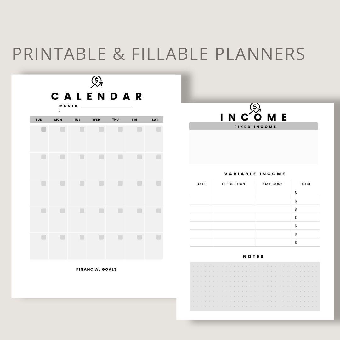 Budget Planner Printable PDF | Financial Planner, Debt and Savings ...