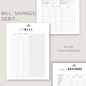 Budget Planner Printable PDF | Financial Planner, Debt and Savings ...