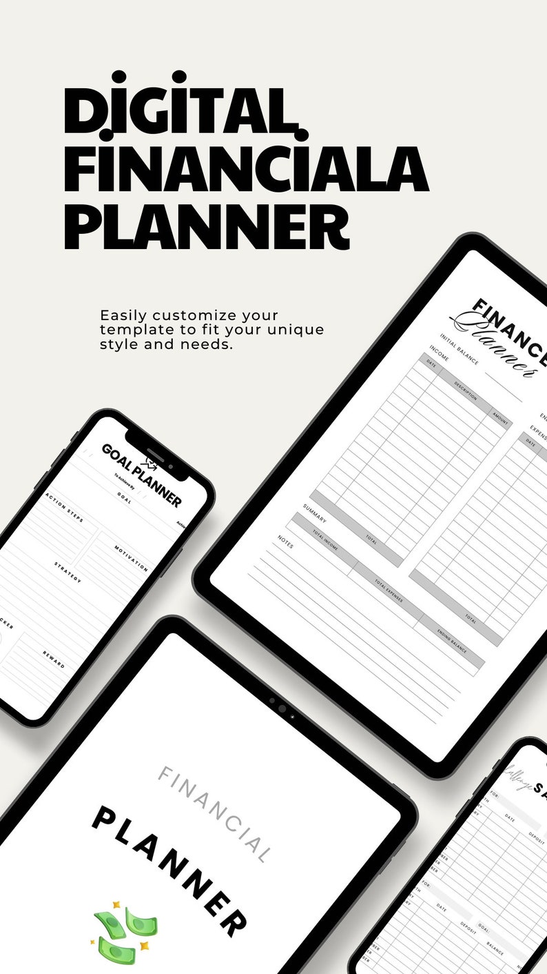 Budget Planner Printable PDF Financial Planner, Debt and Savings ...