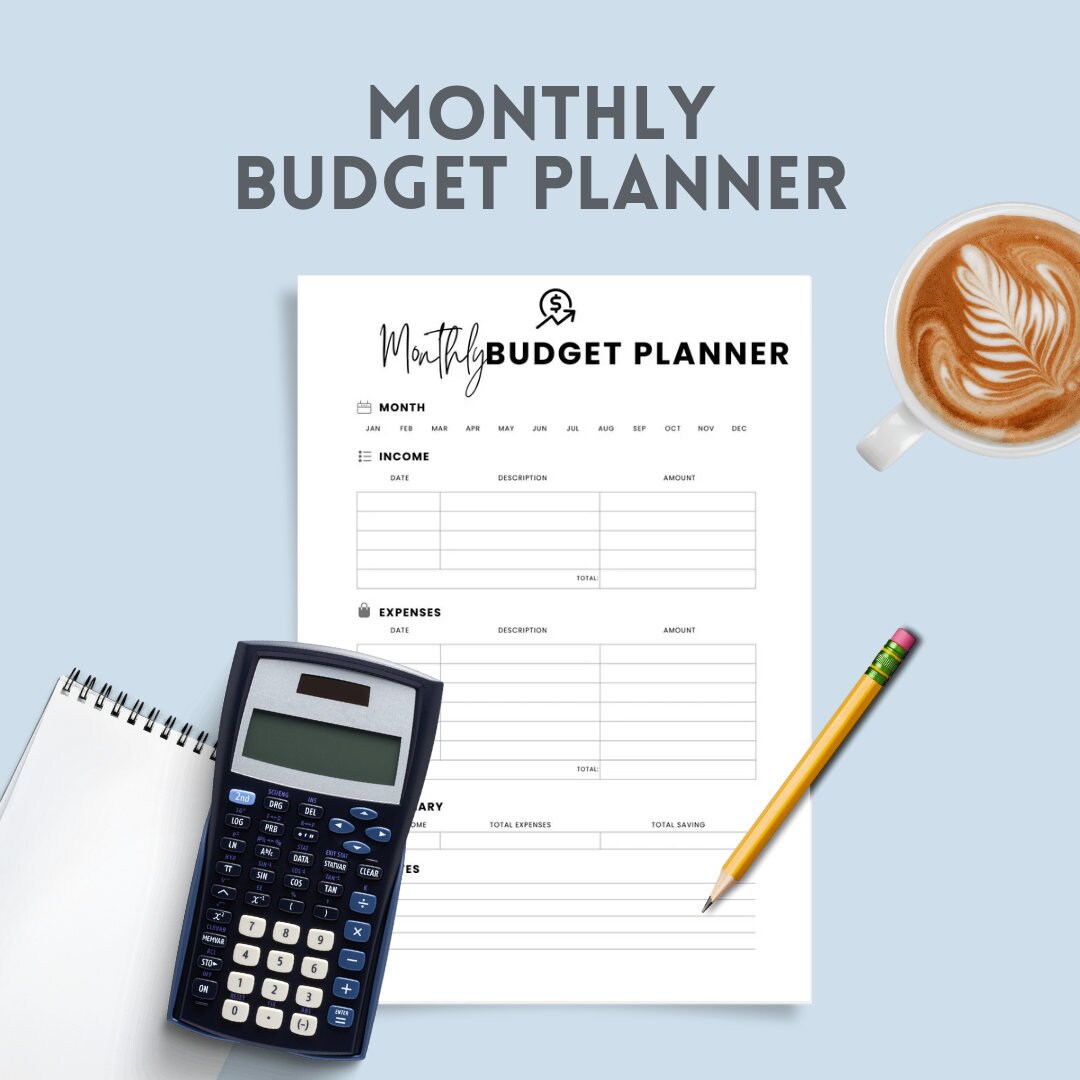Budget Planner Printable PDF Financial Planner, Debt and Savings ...
