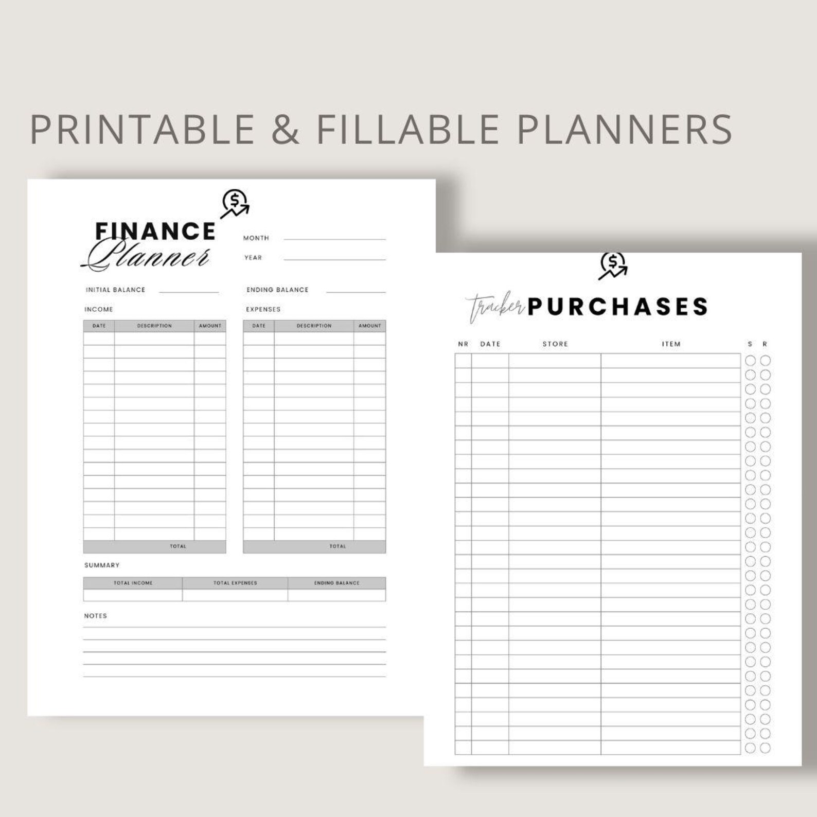 Budget Planner Printable PDF | Financial Planner, Debt and Savings ...