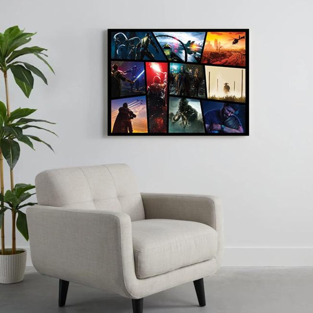 Custom Game Art Canvas- GTA Style Poster (24"x18") - Etsy