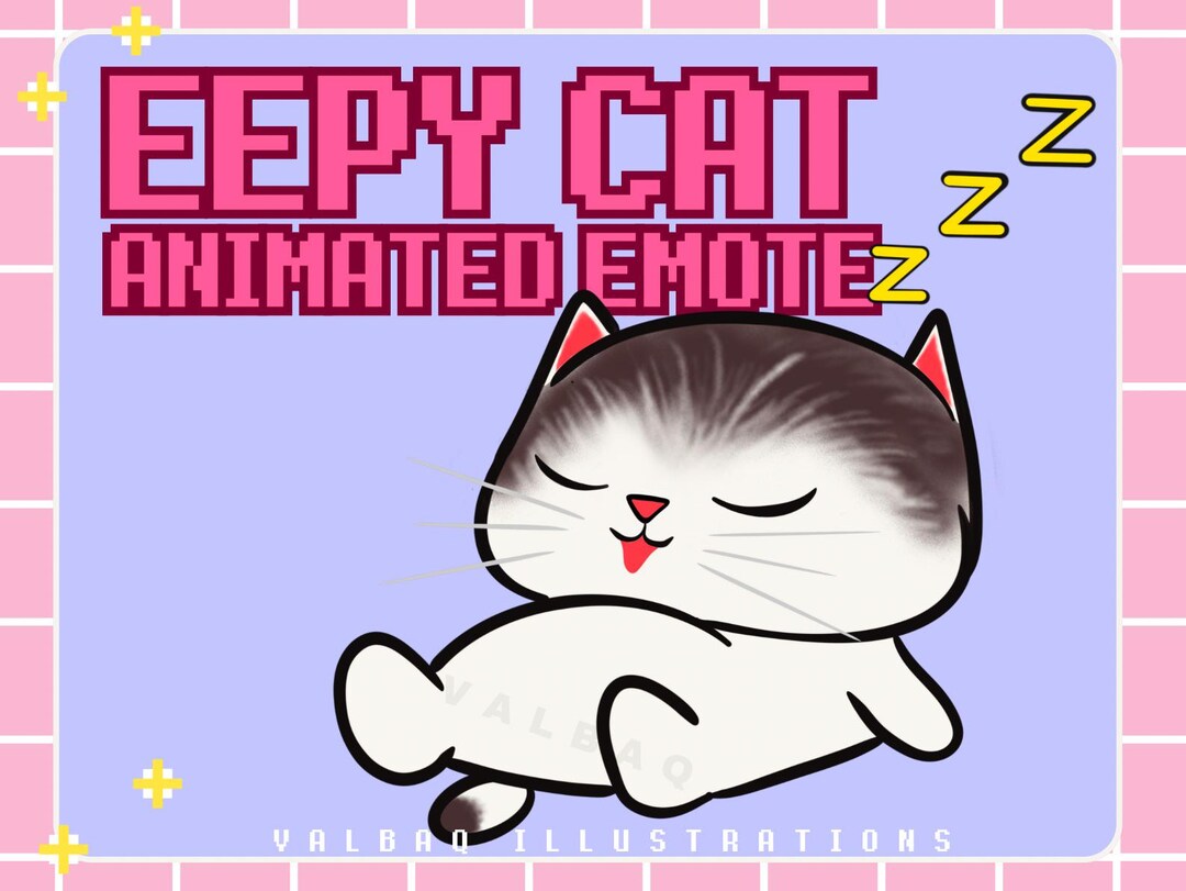 Animated Eepy Cat Emote - Etsy