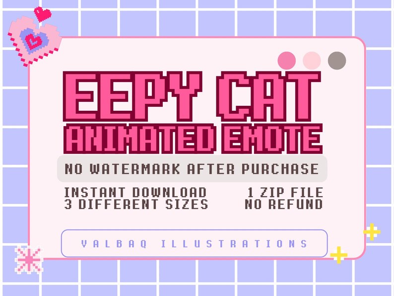 Animated Eepy Cat Emote - Etsy