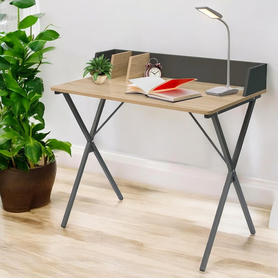 Wooden Computer Table Office PC Table Desk Writing Working Table Wooden ...