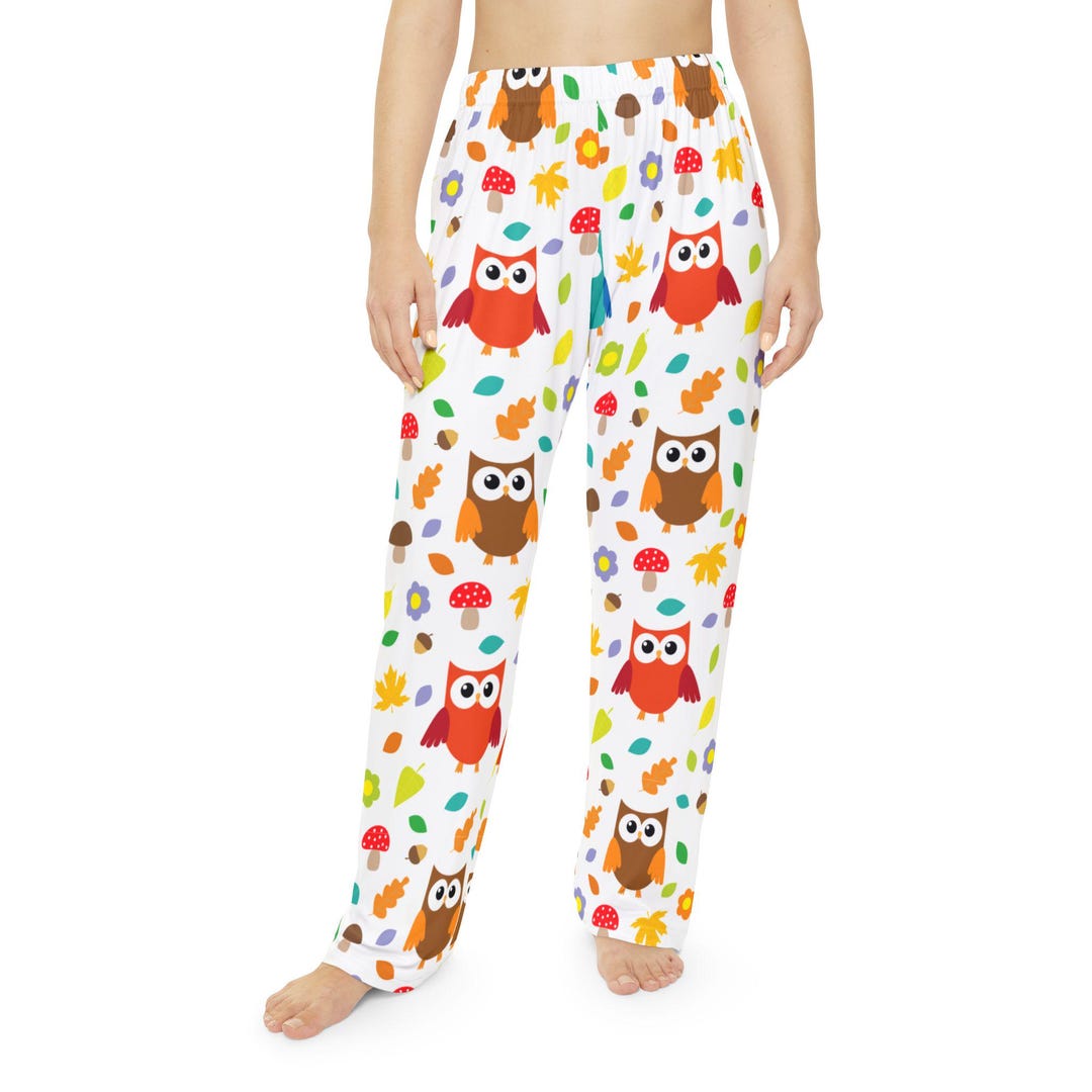 Cozy Owl Pajama Pants: Women's Soft Polyester Sleepwear - Etsy