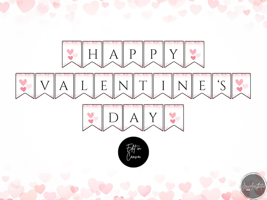 Editable Valentine's Day Banner, Classroom Valentine Decor (digital ...