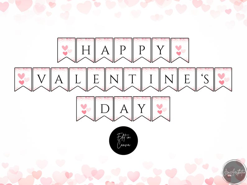 Editable Valentine's Day Banner, Classroom Valentine Decor, Bunting ...